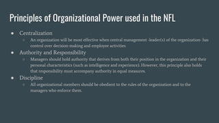 The Organizational Structures of the NFL and Its Relation to Classical ...