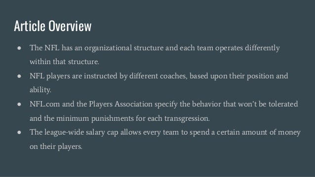Nfl Football Team Organizational Structure
