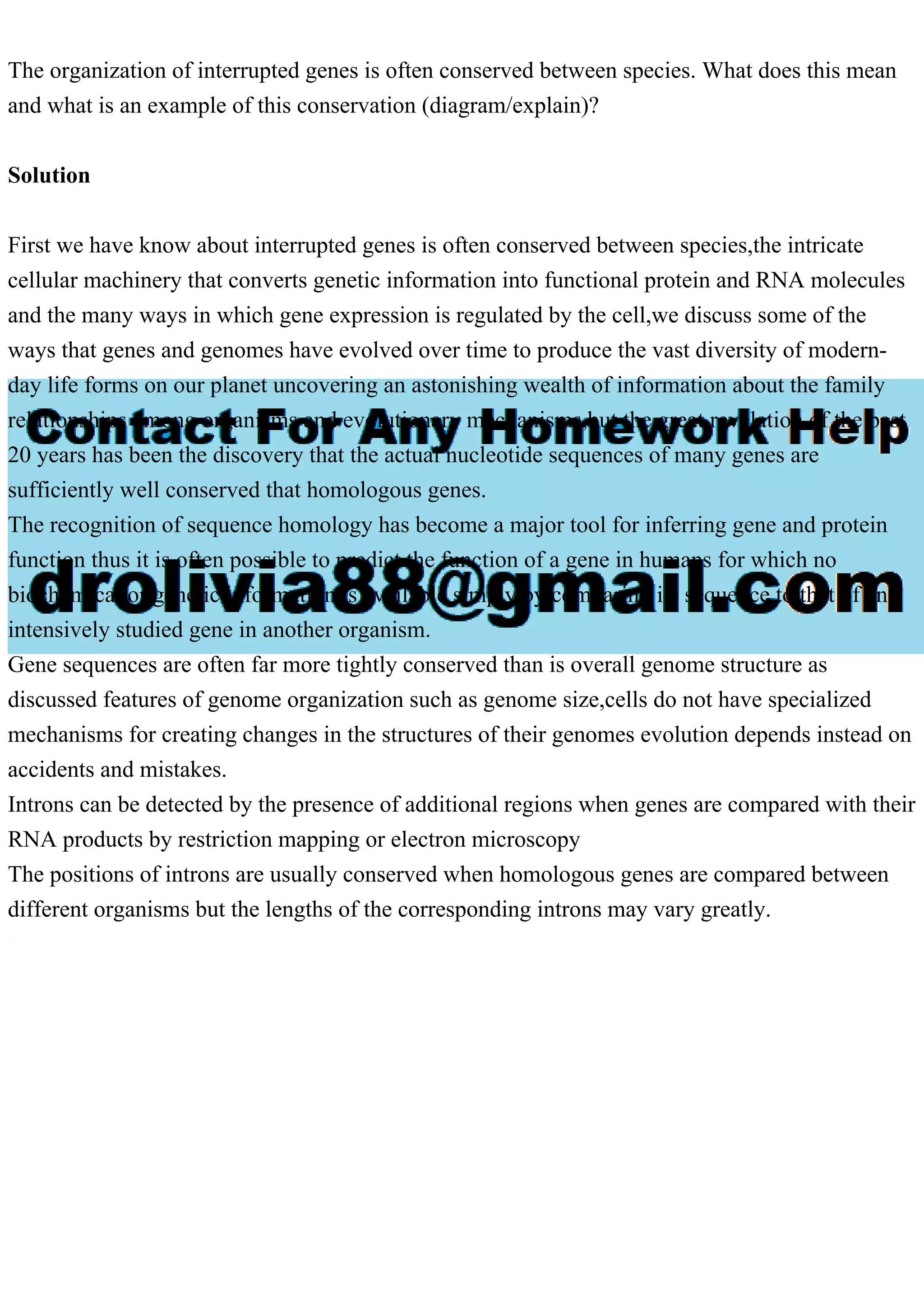 The organization of interrupted genes is often conserved between spe.pdf