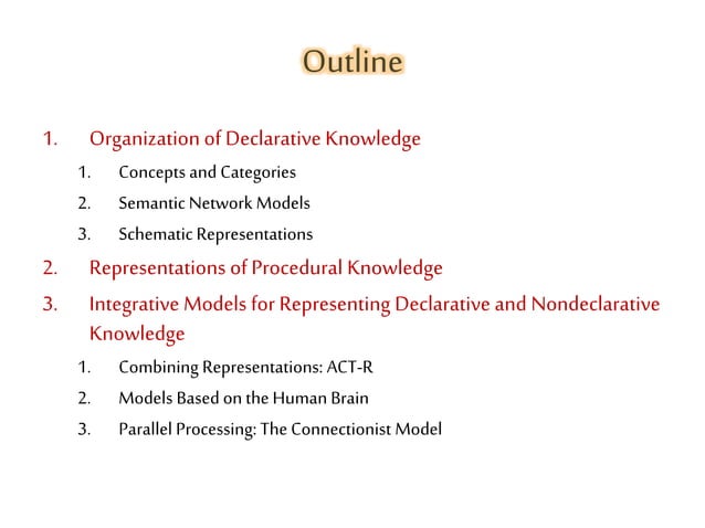 The organization of knowledge in mind - Chapter8, Cognitive Psychology ...