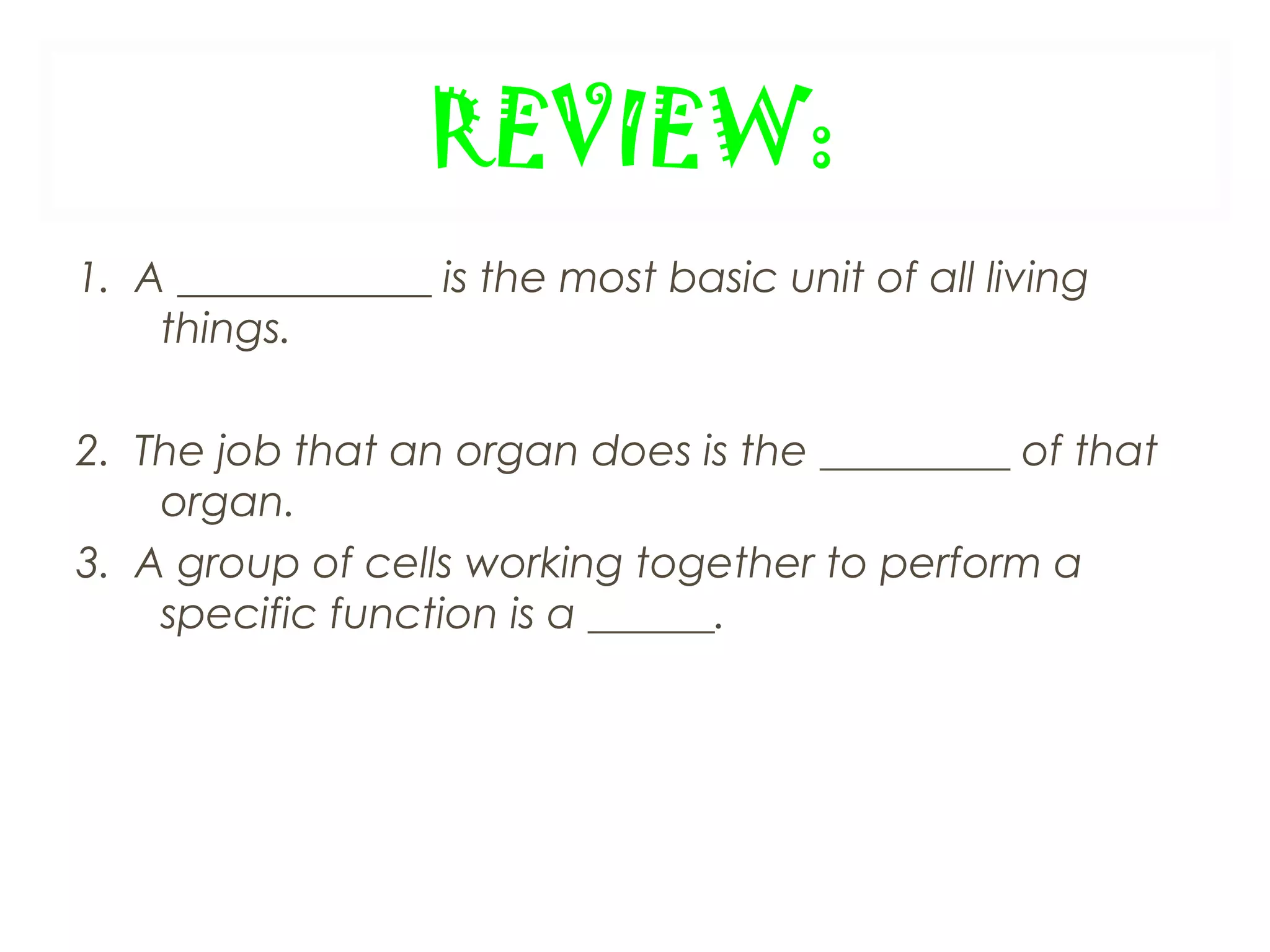 The organization of living things | PPT