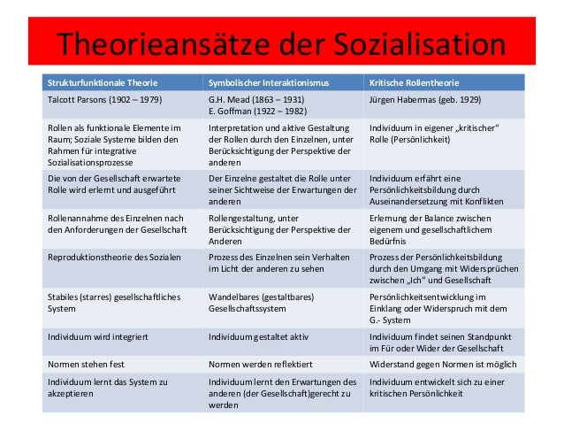 Theorieansätze der Sozialisation