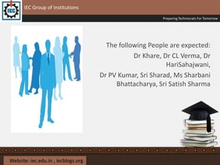 The orientation program at iec | PPT