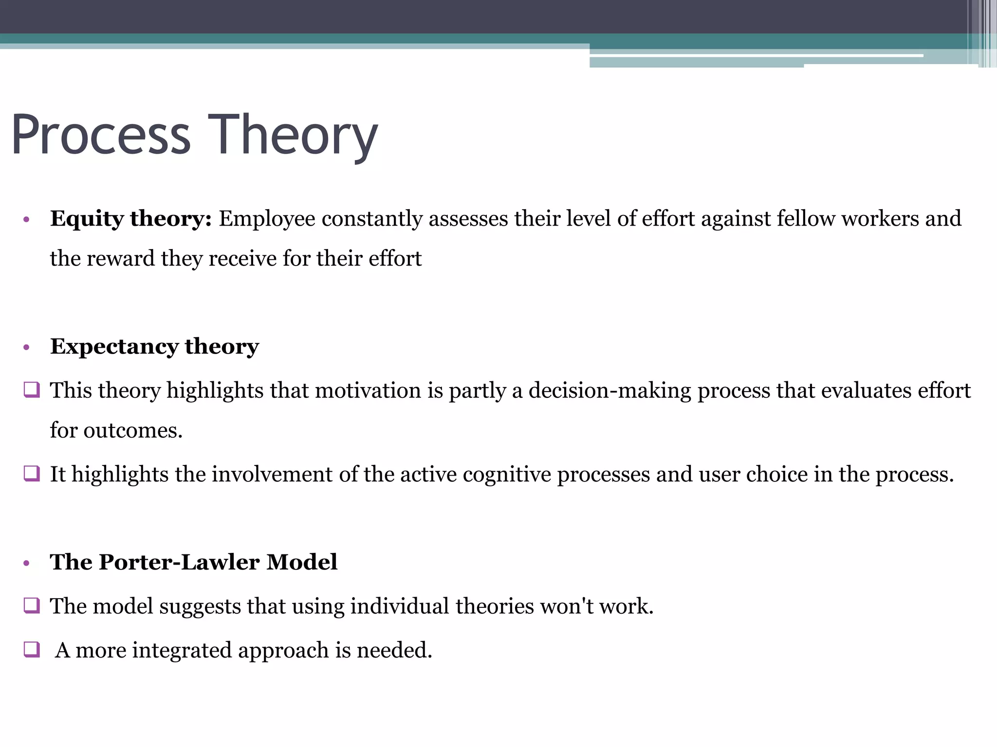 Introduction to Motivational Theory, Content Theory and Process Theory ...