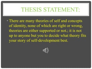 Theories of self and concepts of identity | PPT