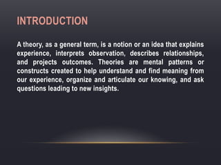 theories and models in nursing practices | PPT