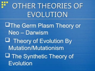 SCIENCE 10 - THEORIES of EVEOLUTION_powerpoint | PPT