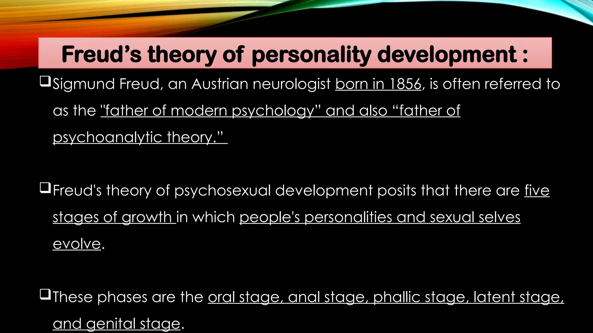 Theories of personality development. for | PPTX