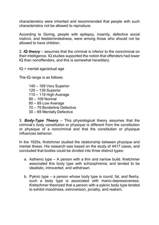 THeories-of-Crime-Causation-Module LEA 02 | PDF