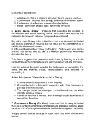 THeories-of-Crime-Causation-Module LEA 02 | PDF
