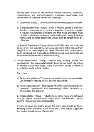 THeories-of-Crime-Causation-Module LEA 02 | PDF