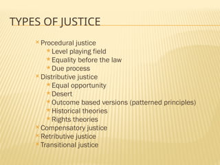 Theories of justice in law for studentss | PPT