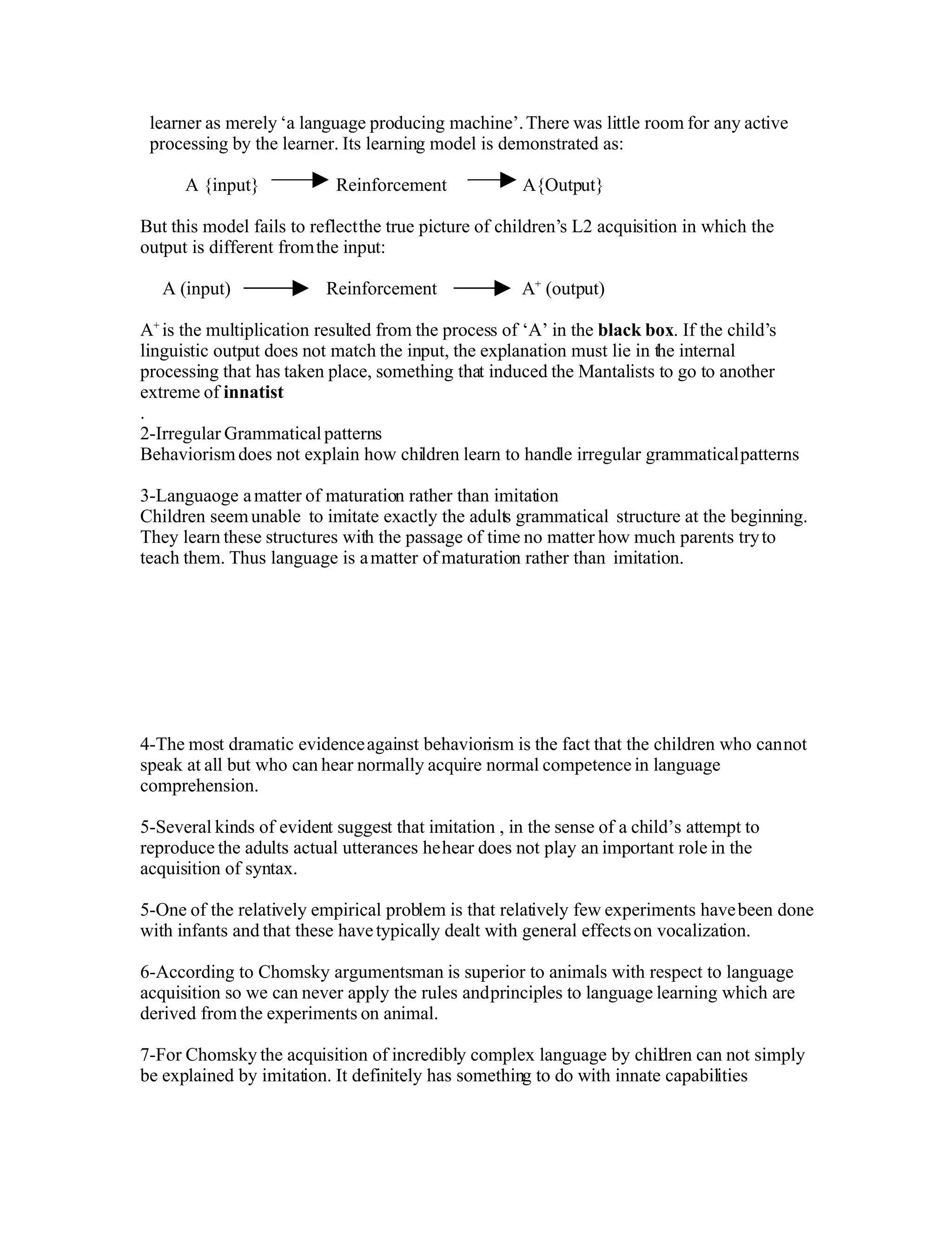 Theories Of Language Acquisition Saira | DOC