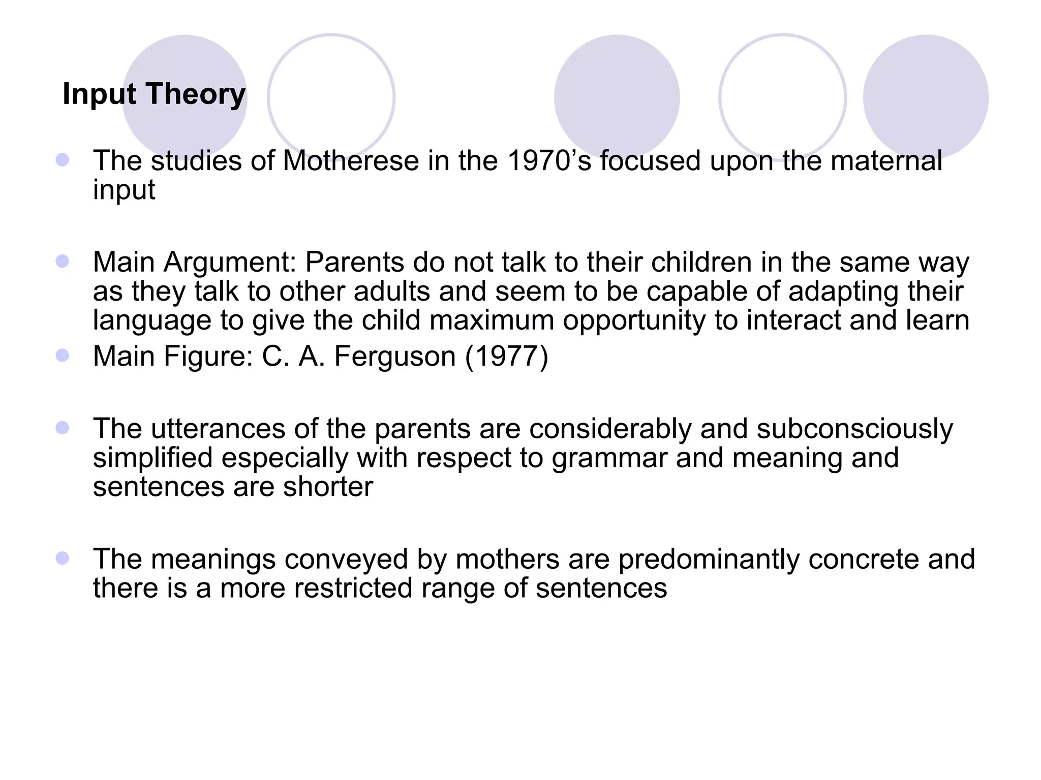 Theories Of Language Acquisition[1] | PPT