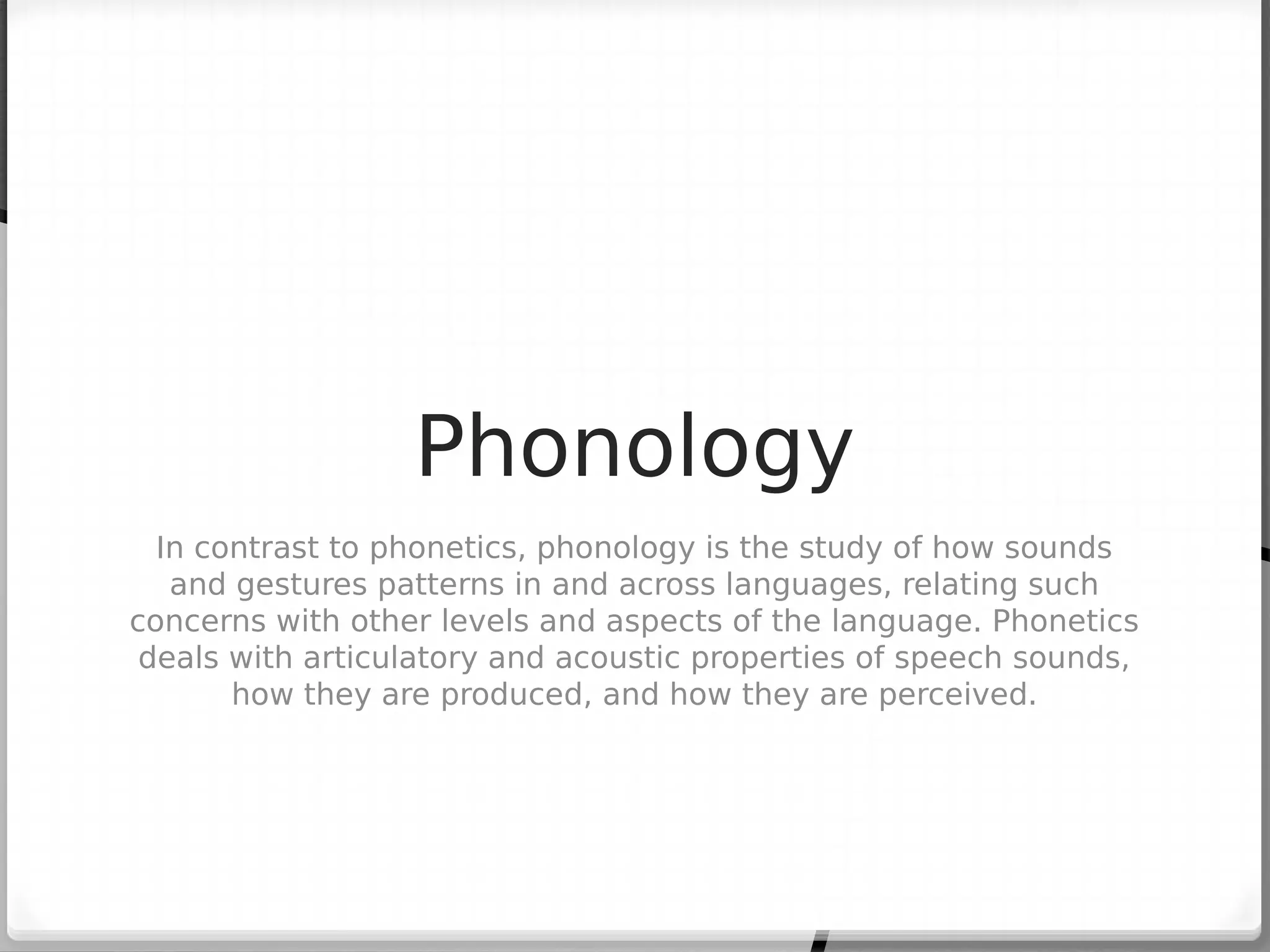 Phonetics, Phonology, Semantics, and Lexicon | PDF