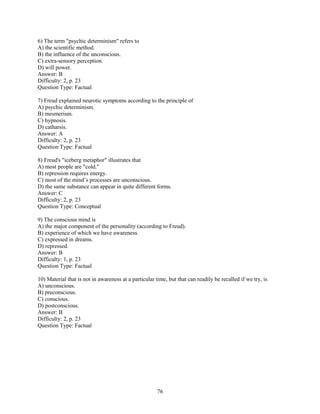 Theories of Personality Understanding Persons 6th Edition Cloninger ...