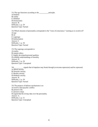 Theories of Personality Understanding Persons 6th Edition Cloninger ...