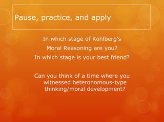 Social, Moral, and Emotional Development (module 3) | PPT