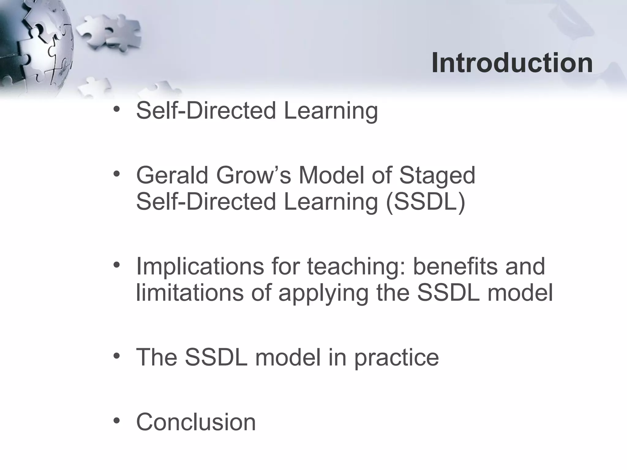 Theories of Teaching and Learning: The Staged Self-Directed Learning ...