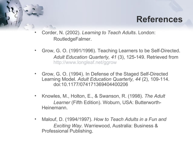 Theories of Teaching and Learning: The Staged Self-Directed Learning ...