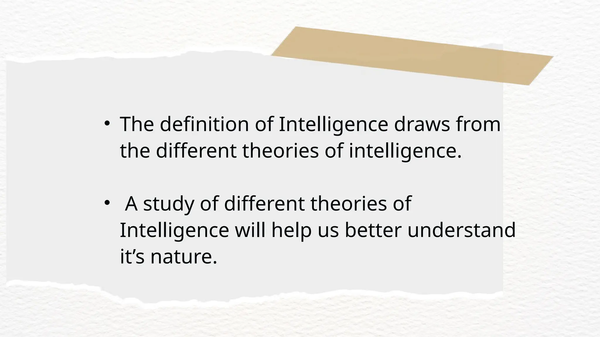 Theories About Intelligence powerpoint presentation | PPTX