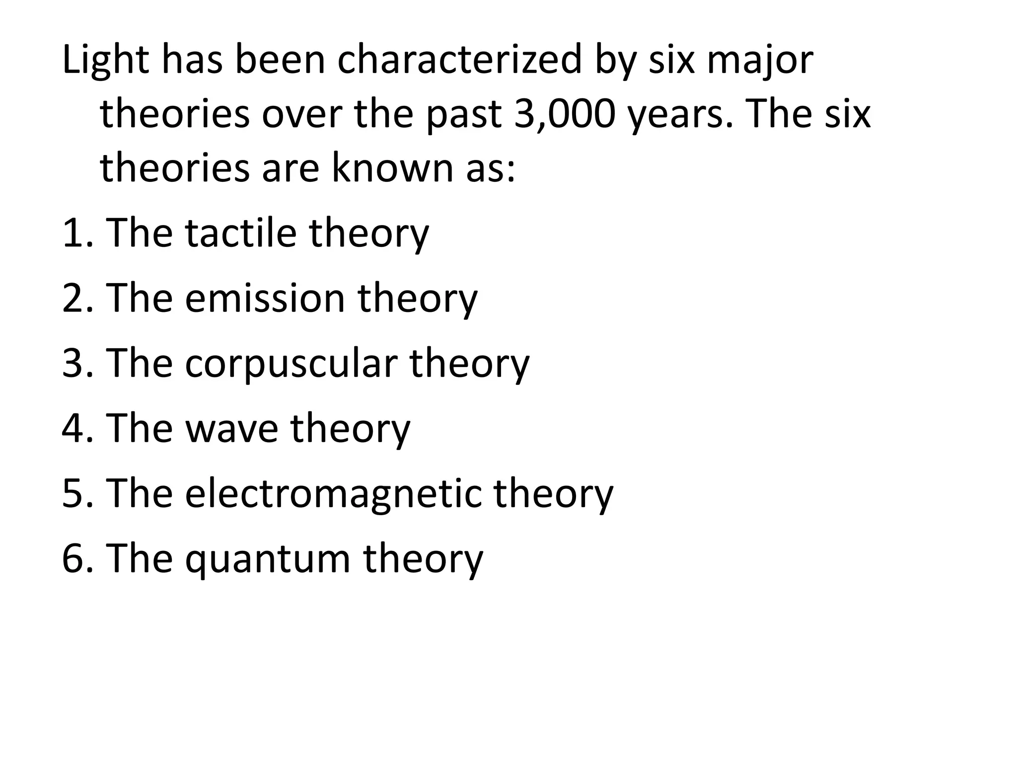 Theories About Light | PPTX