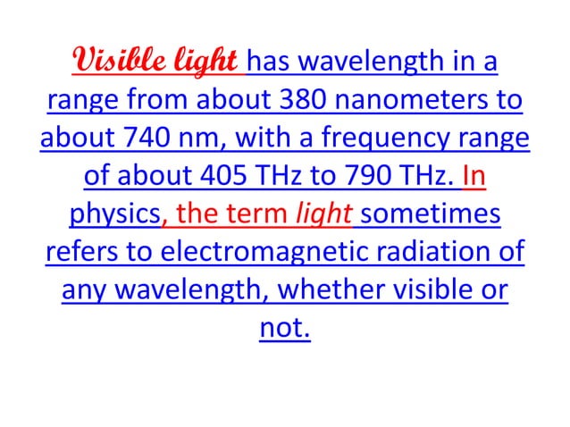 Theories About Light | PPTX | Physics | Science