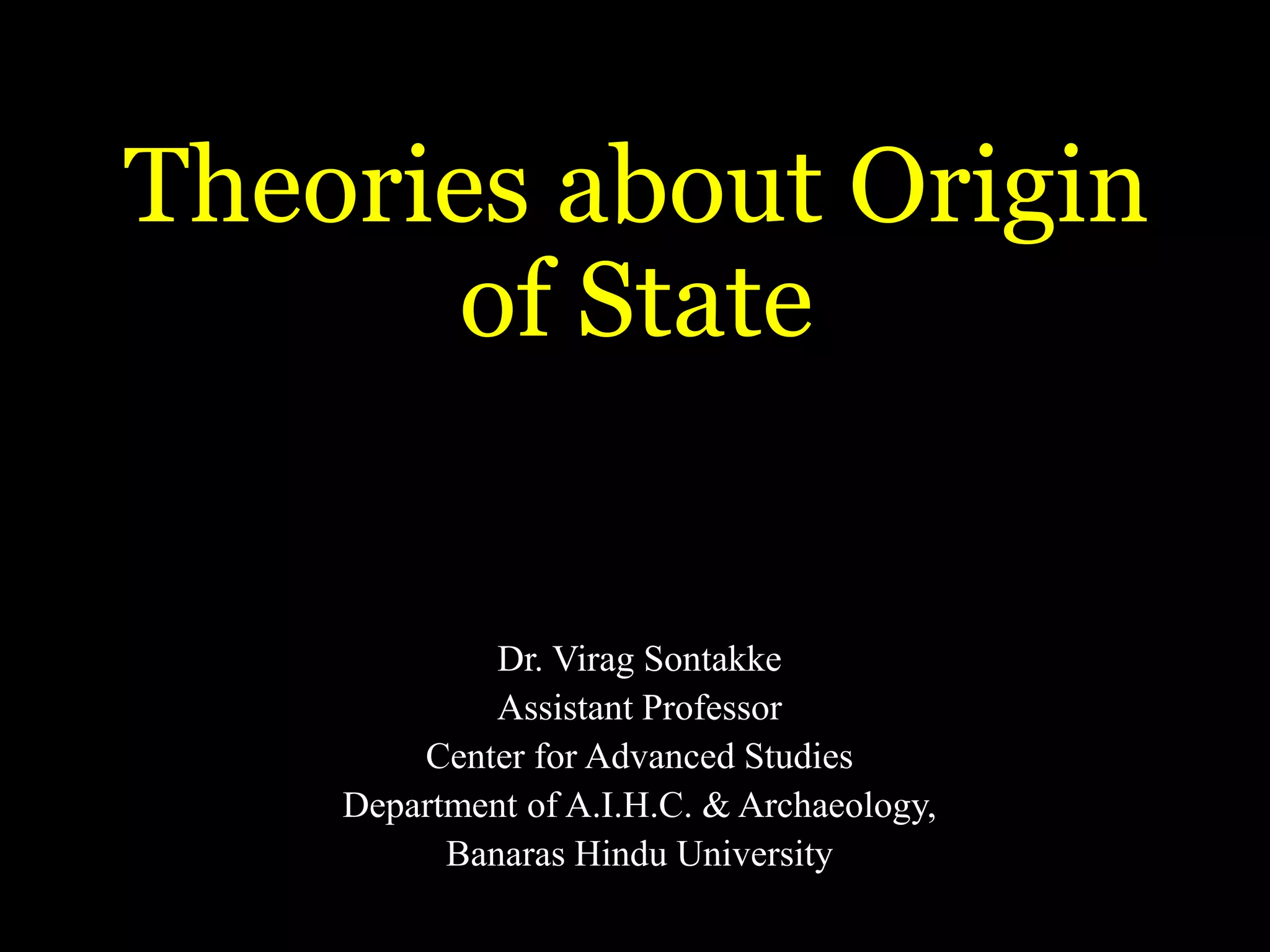 Theories About Origin of State | PPTX