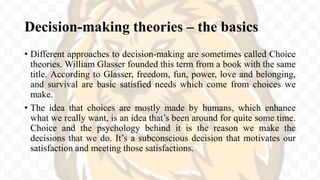 Theories about right decision | PPT