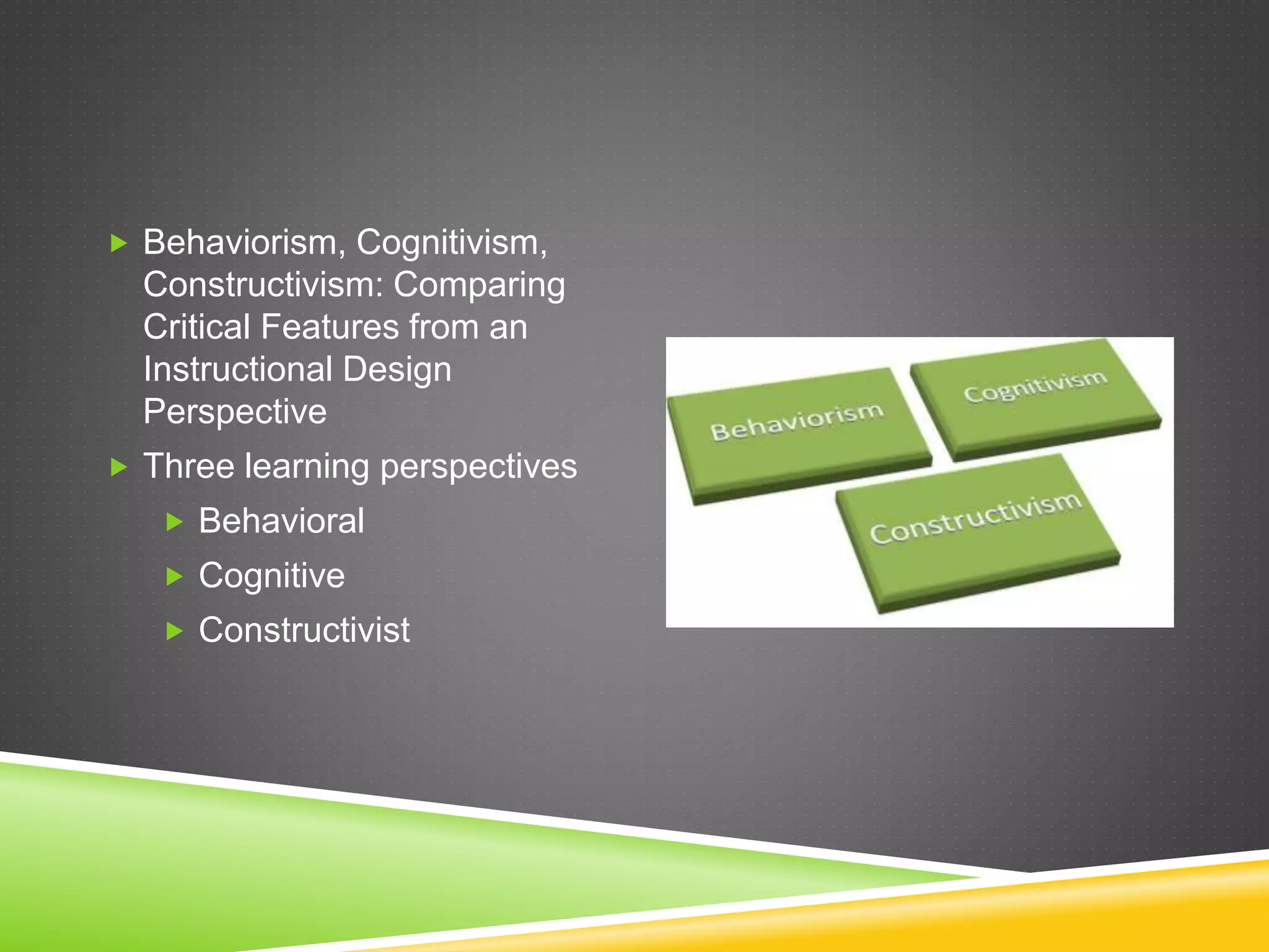Theories and models of learning instruction revised | PPTX