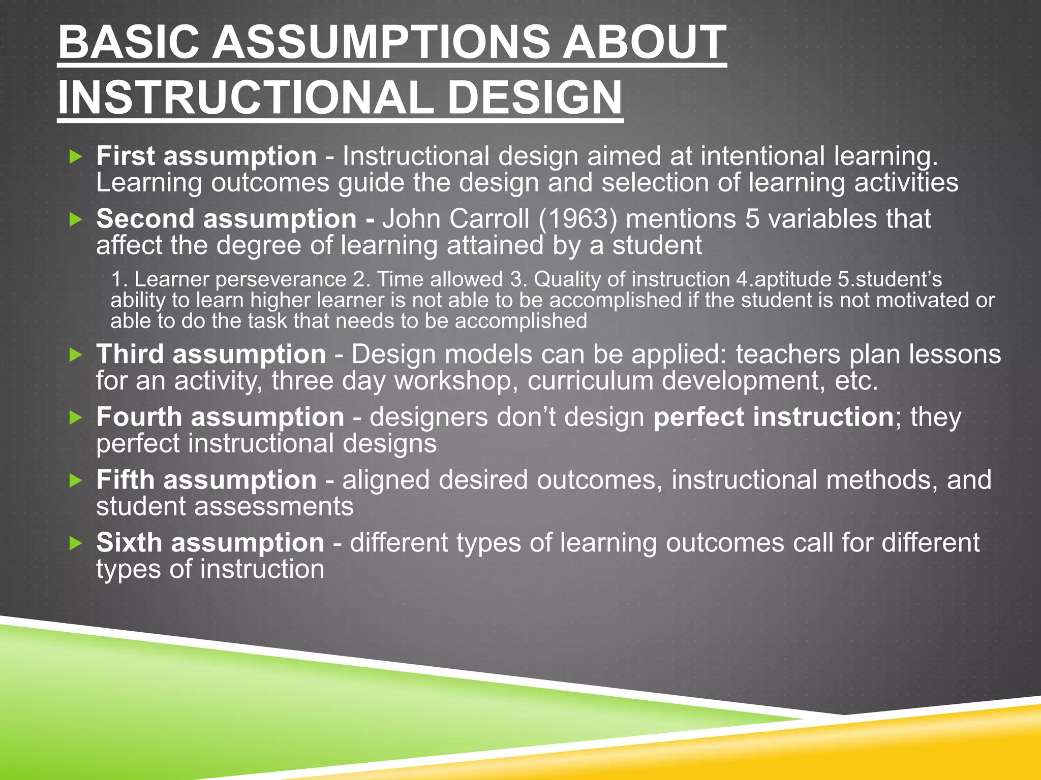 Theories and models of learning instruction revised | PPTX