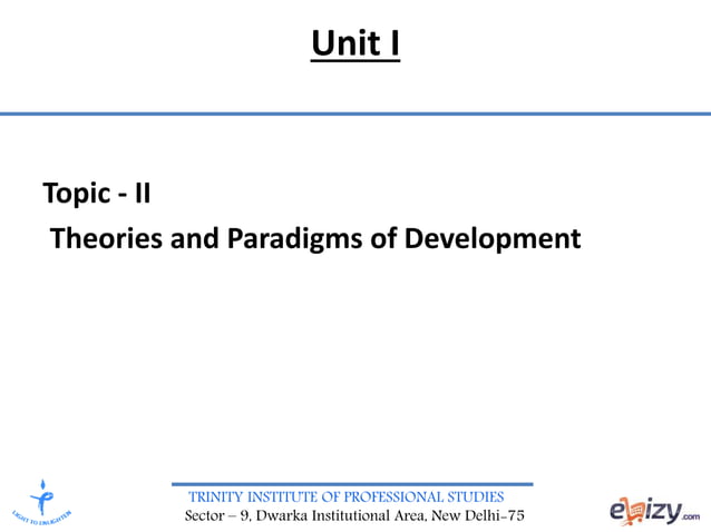Theories and paradigms of development | PPTX