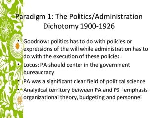 Theories and Practice of Public Admibistration | PPT