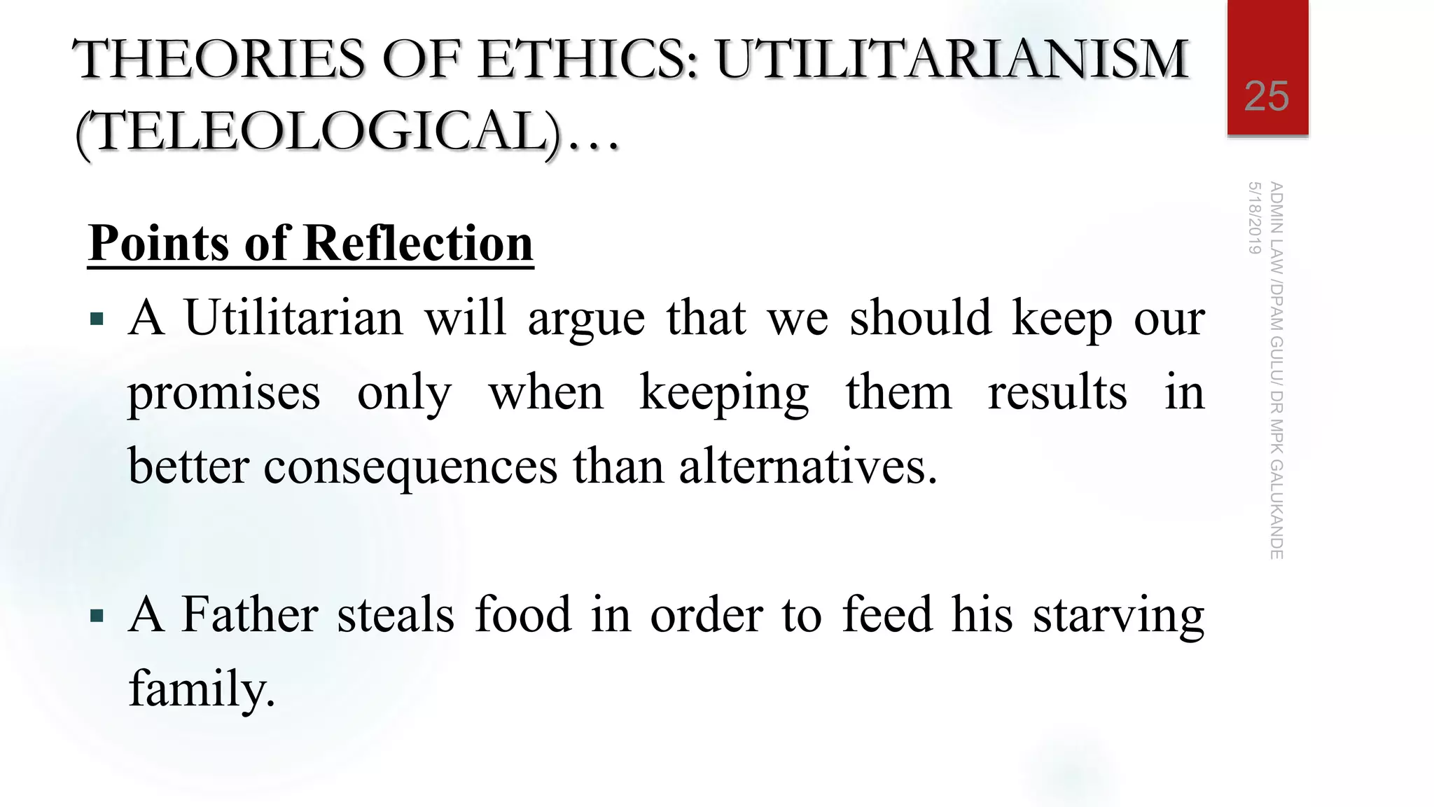 Theories and principles of ethics and public governance copy | PPTX