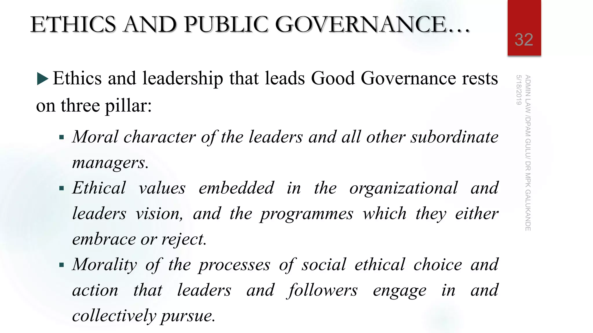 Theories and principles of ethics and public governance copy | PPTX