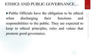 Theories and principles of ethics and public governance copy | PPTX