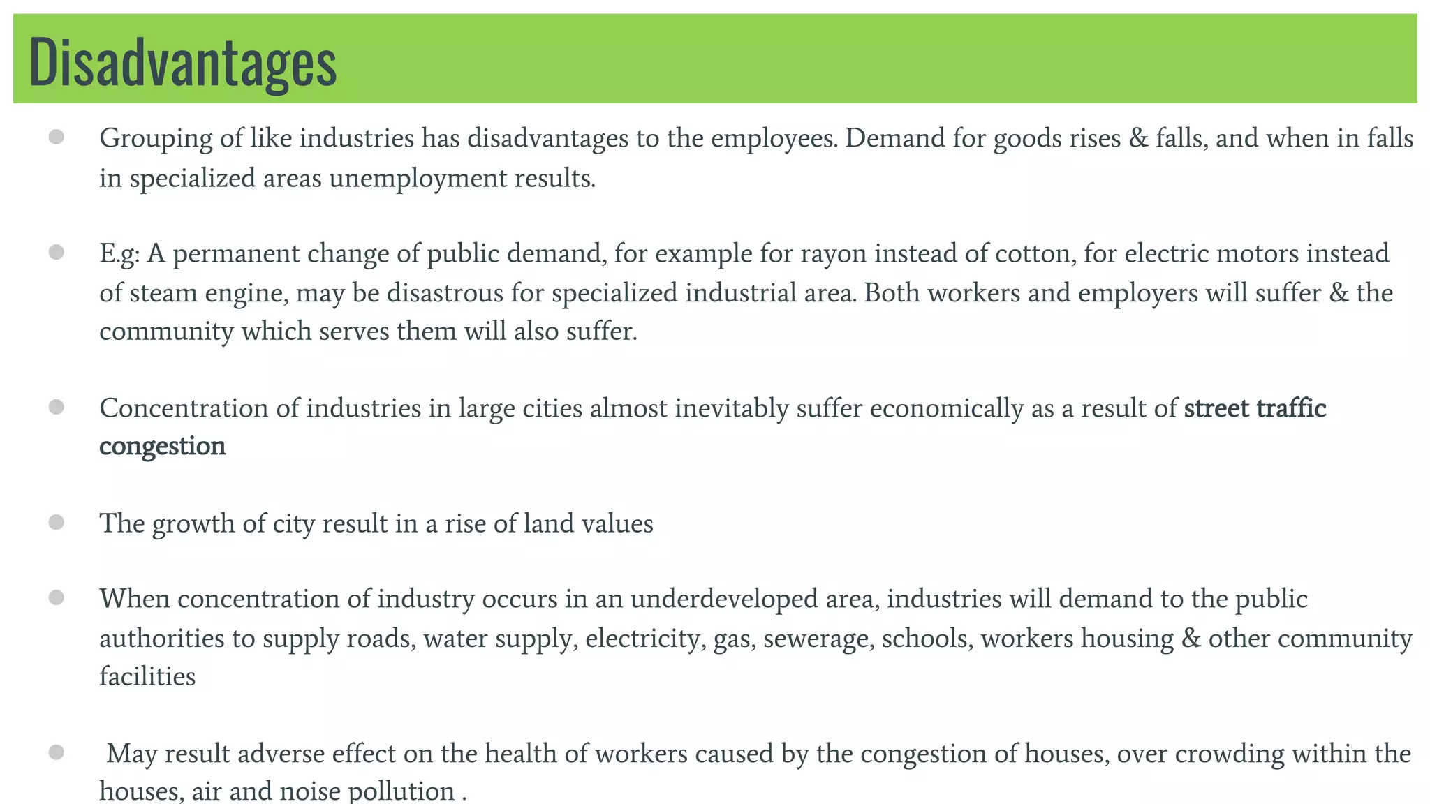 Urbanisation theories & concepts : Agglomeration & Quality of life | PDF