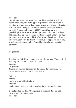 Theories help frame more than presenting problems—they also fr | PDF