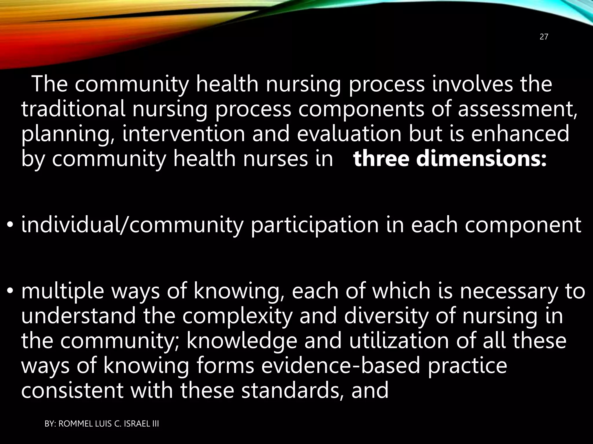 THEORIES IN COMMUNITY HEALTH NURSING PRACTICE | PPT