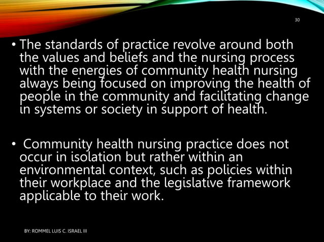 THEORIES IN COMMUNITY HEALTH NURSING PRACTICE | PPT