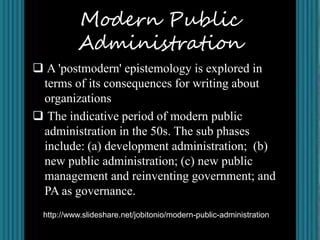 Theories in Public Administration | PDF
