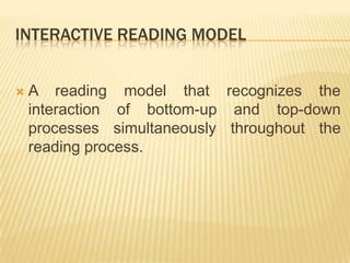 Theories in reading instruction report | PPTX