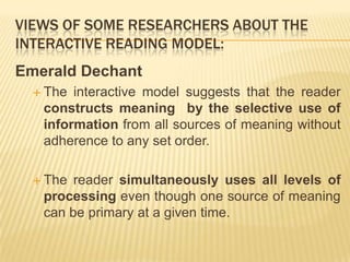 Theories in reading instruction report | PPTX