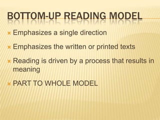 Theories in reading instruction report | PPTX
