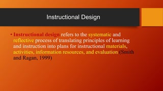 Theories & models of instructional development | PPTX