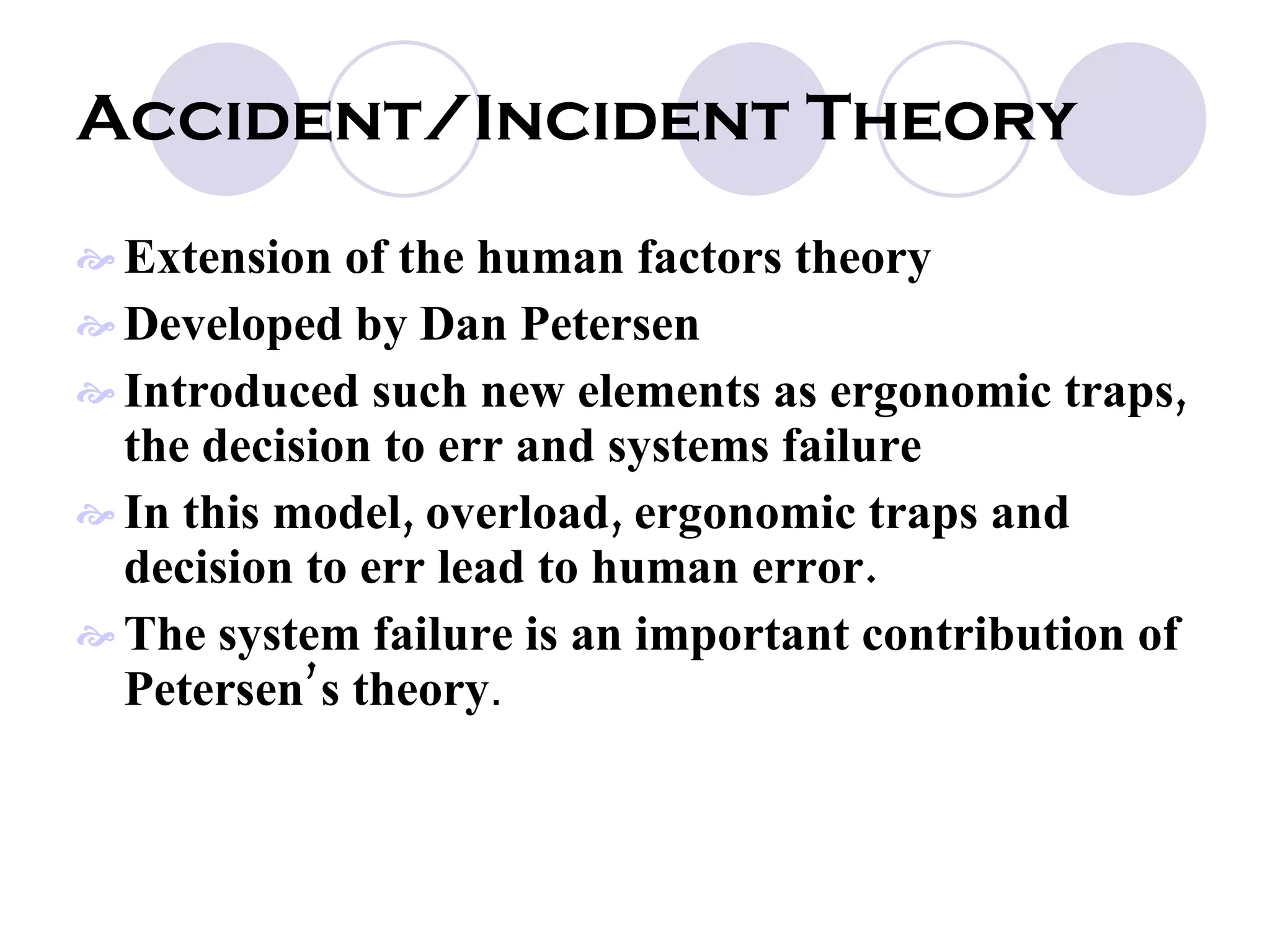 Theories of accident causation | PPT