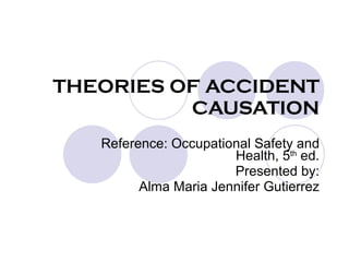 Theories of accident causation | PPT