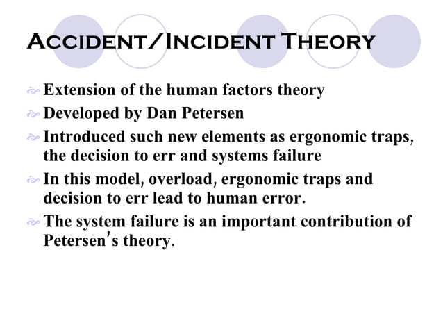 Theories of accident causation | PPT