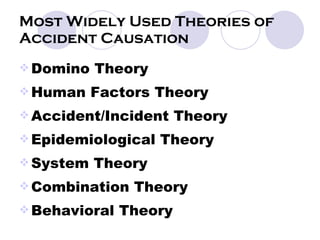 Theories of accident causation | PPT