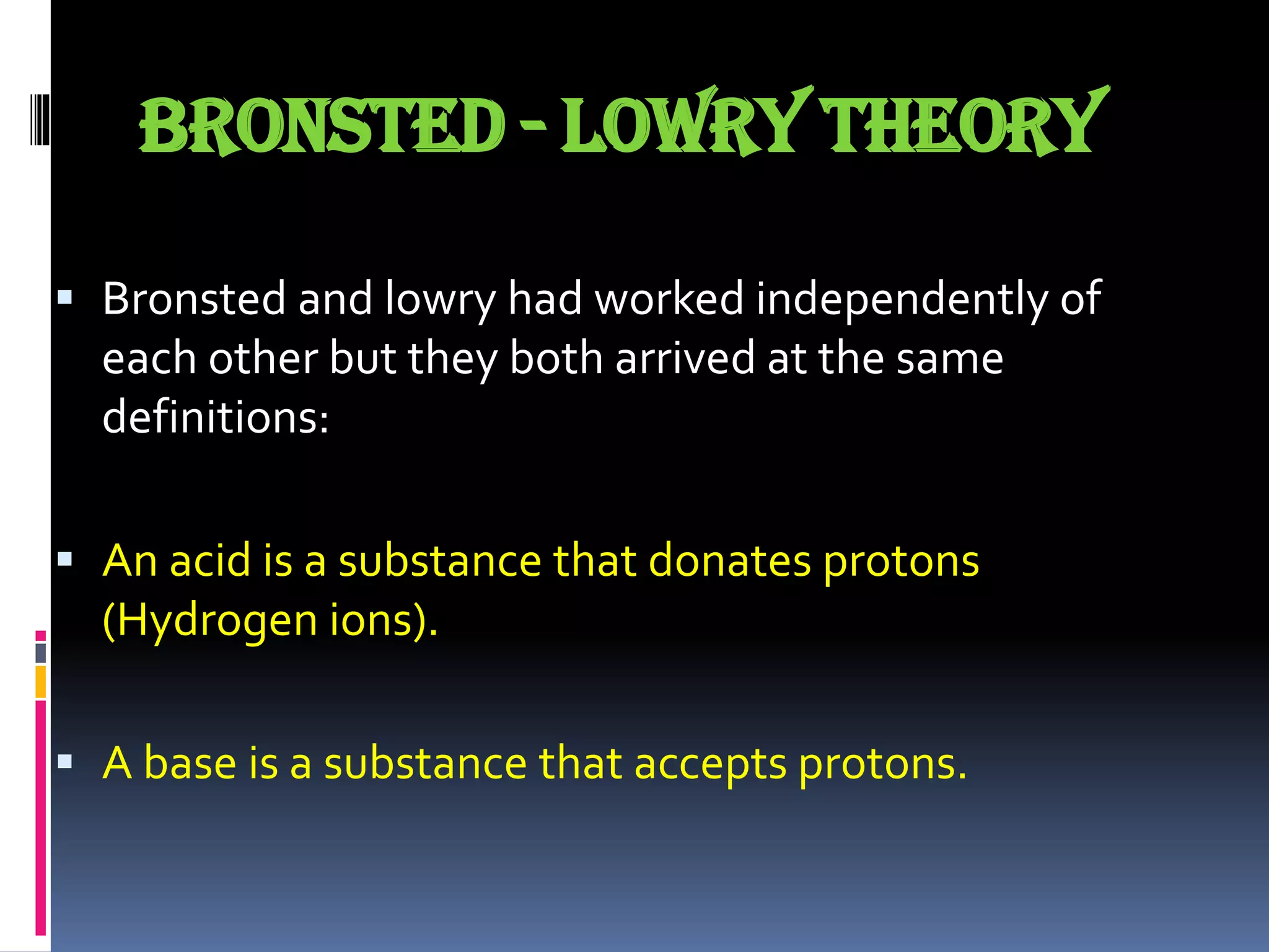 Theories of acid and base | PDF